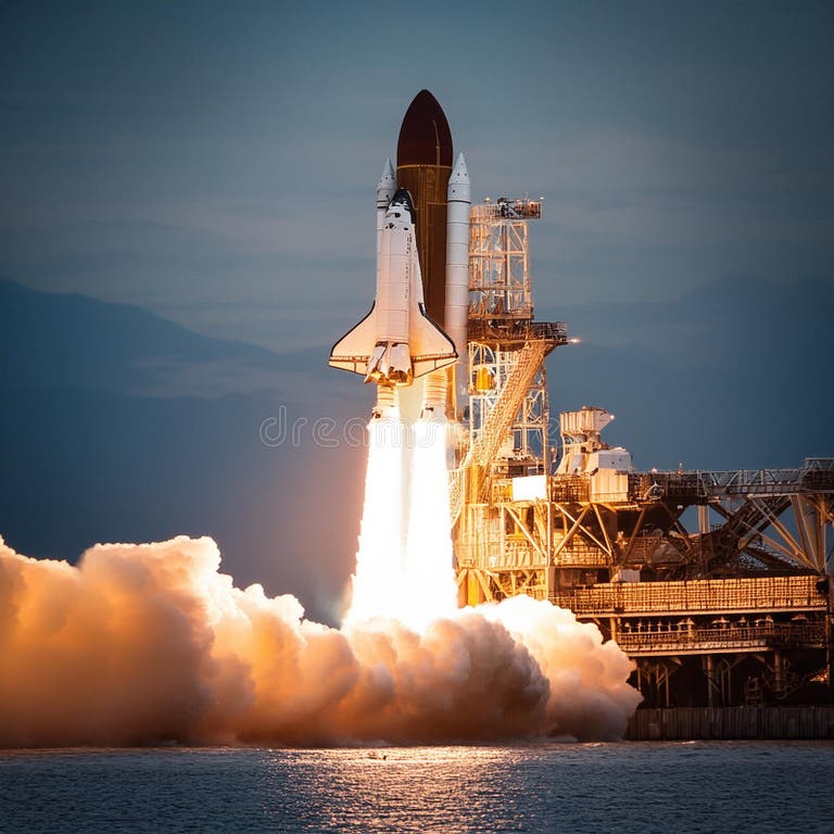 Space Shuttle, AI Generated Stock Illustration - Illustration of united ...