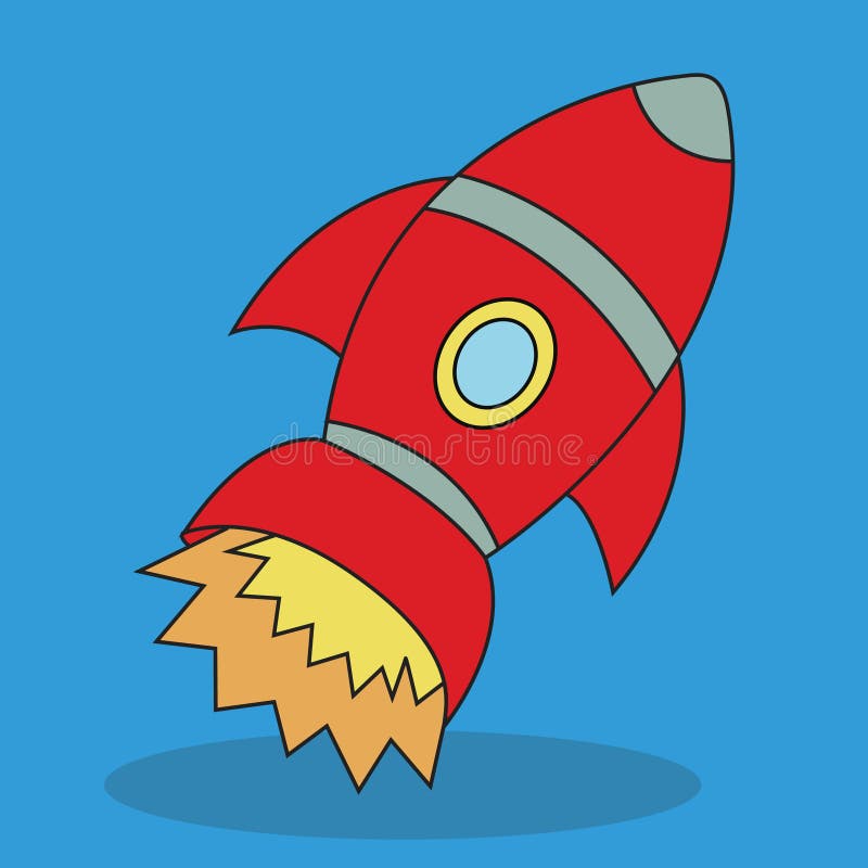 Space shuttle red 09 stock vector. Illustration of vector - 197988739