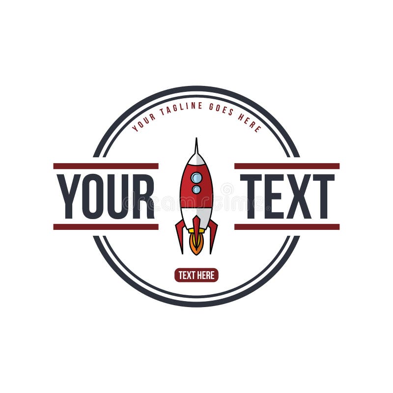 Space Shuttle Rocket - Badge Label Emblem Stock Vector - Illustration ...