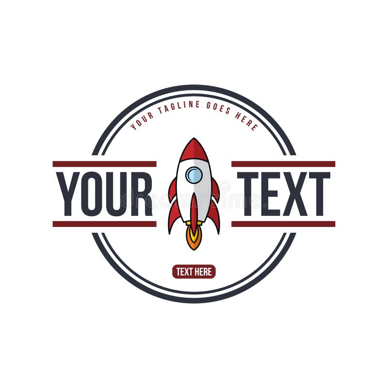 Space Shuttle Rocket - Badge Label Emblem Stock Vector - Illustration ...