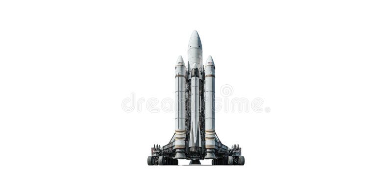 Space Shuttle with Rocket Boosters and Landing Gear Isolated on ...