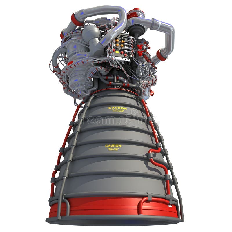 Space Shuttle Rocket Engine 3D Rendering Stock Illustration ...