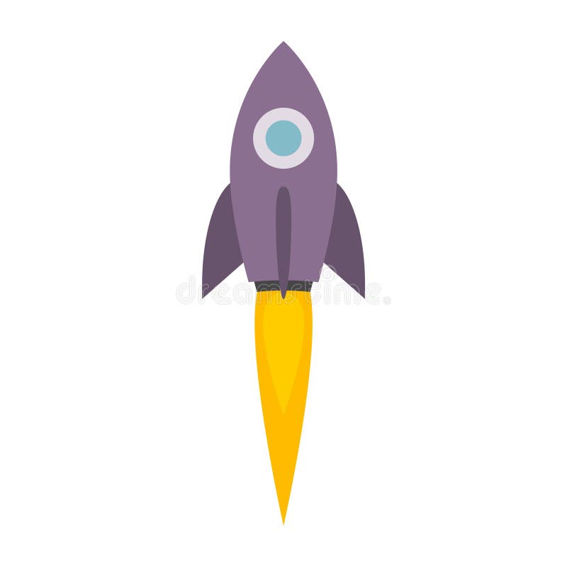 Space Shuttle Raket-icoon vector illustratie. Illustration of kleuren ...