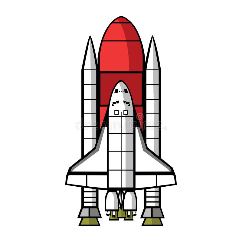 Space Shuttle and Rocket Realistic Vector 3d Model Mockup Isolated on ...