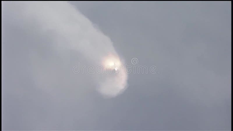 Space Shuttle Solid Rocket Boosters Separation in Flight. Stock Video ...
