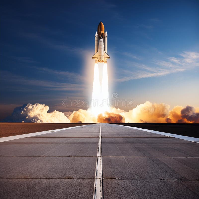 Space Shuttle, AI Generated Stock Illustration - Illustration of ...