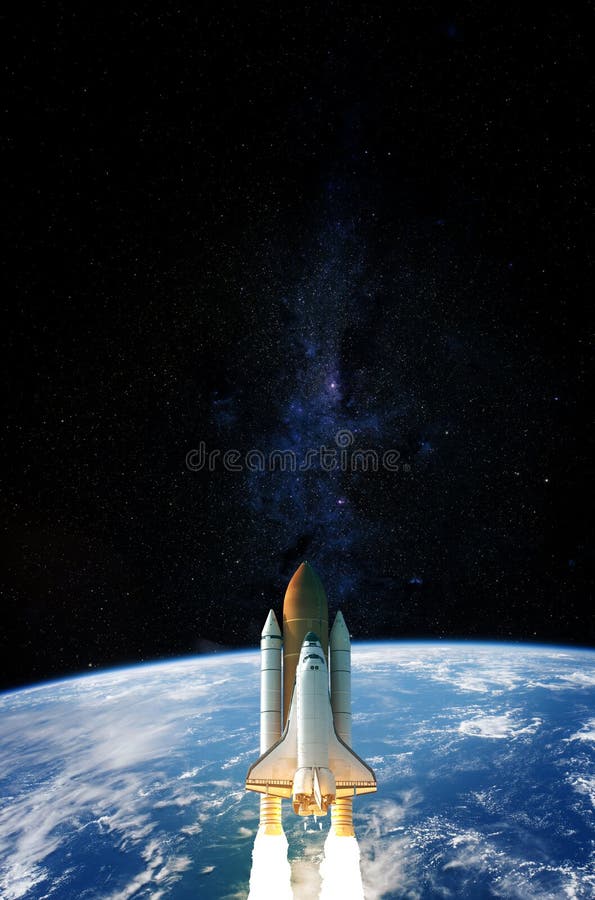 Space Shuttle Takes Off into Space. Elements of this Image Furnished by ...