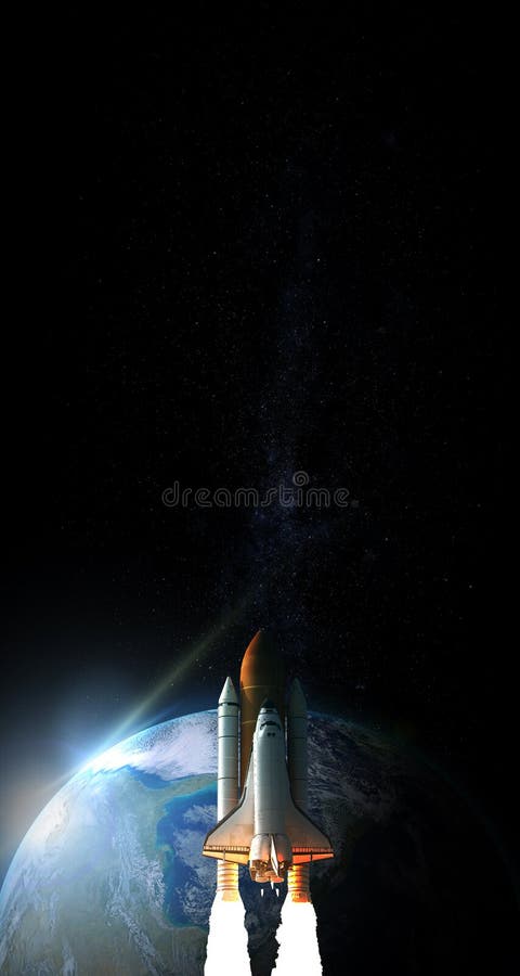 Space Shuttle Takes Off into Space. Elements of this Image Furnished by ...