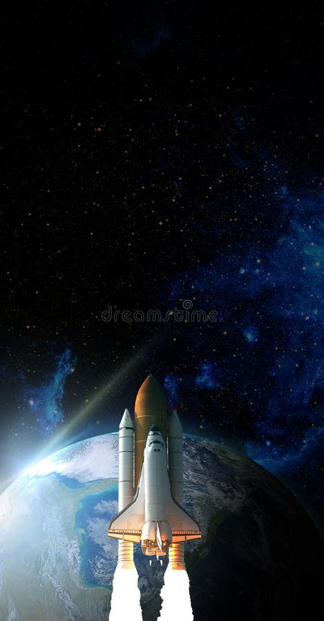 Space Shuttle Takes Off into Space. Elements of this Image Furnished by ...