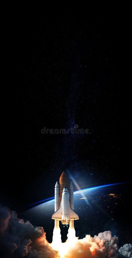 Space Shuttle Takes Off into Space. Elements of this Image Furnished by ...