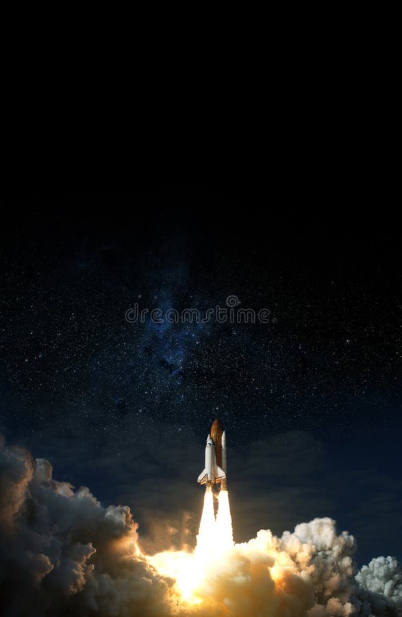 Space Shuttle Takes Off into Space. Elements of this Image Furnished by ...