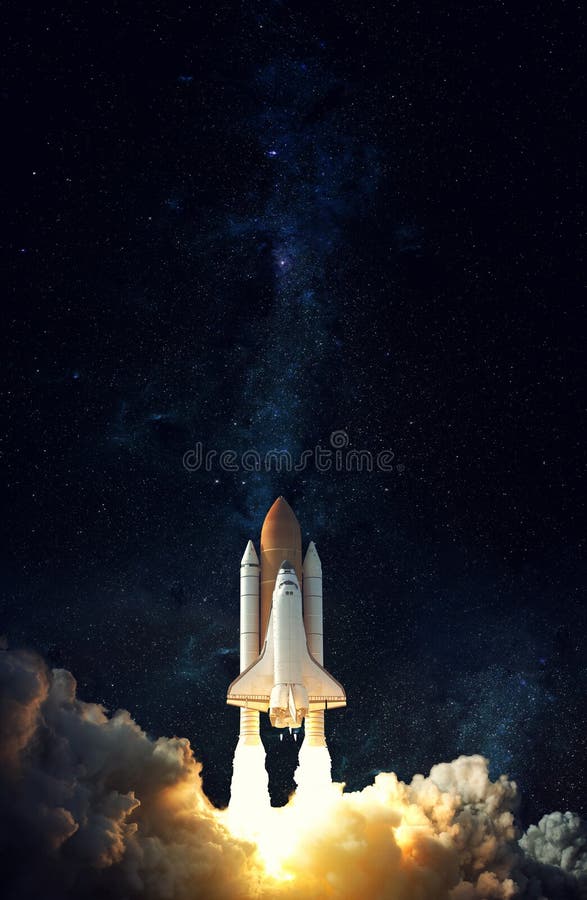 Space Shuttle Takes Off into Space. Elements of this Image Furnished by ...