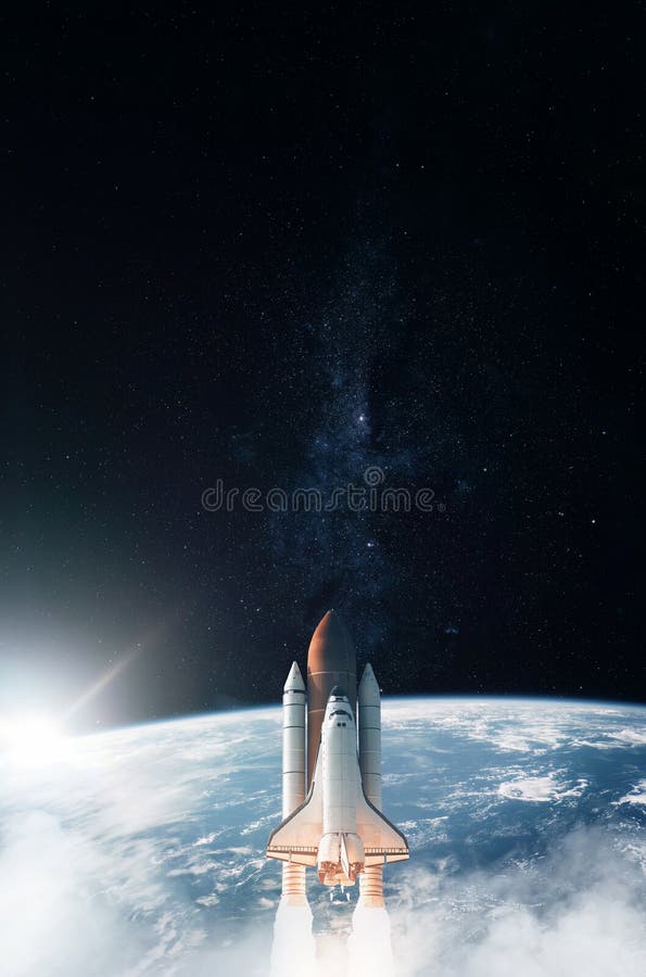 Space Shuttle Takes Off into Space. Elements of this Image Furnished by ...