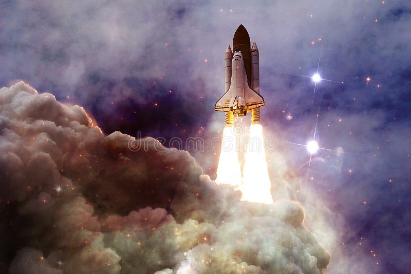 Space Shuttle Taking Off on a Mission Stock Image - Image of night ...