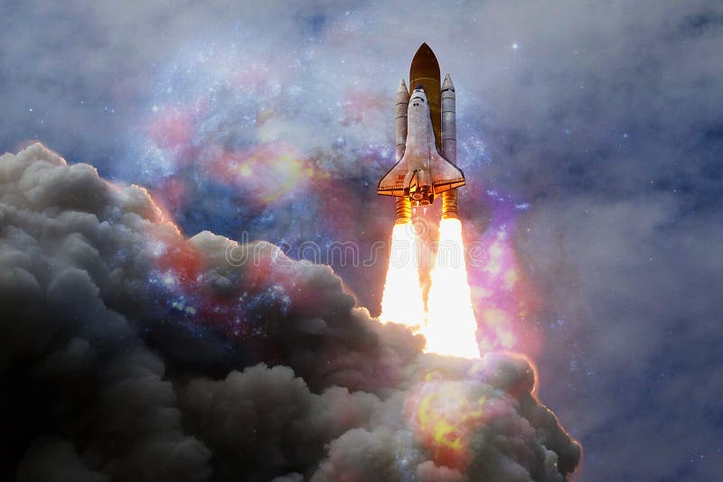 Space Shuttle on the Background of Mars. Editorial Stock Image ...