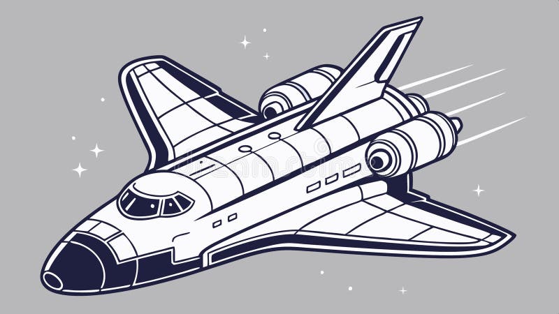 Space Shuttle Vector. Exploration and Technology Icon for Flight Themes ...