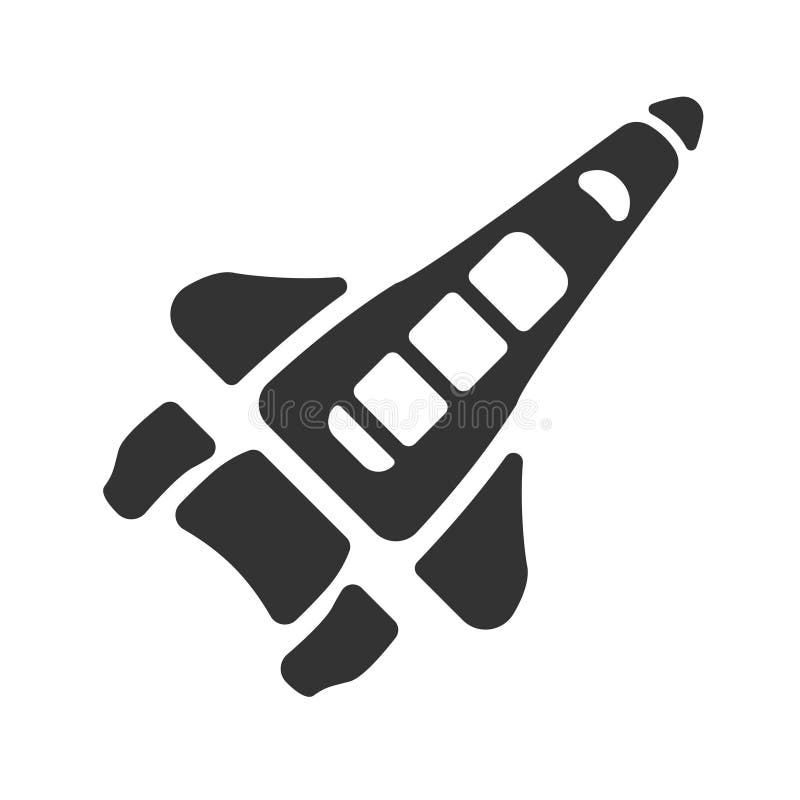 Space Shuttle Vector Icon. Rocket Logo. Space Flight Concept Icon ...