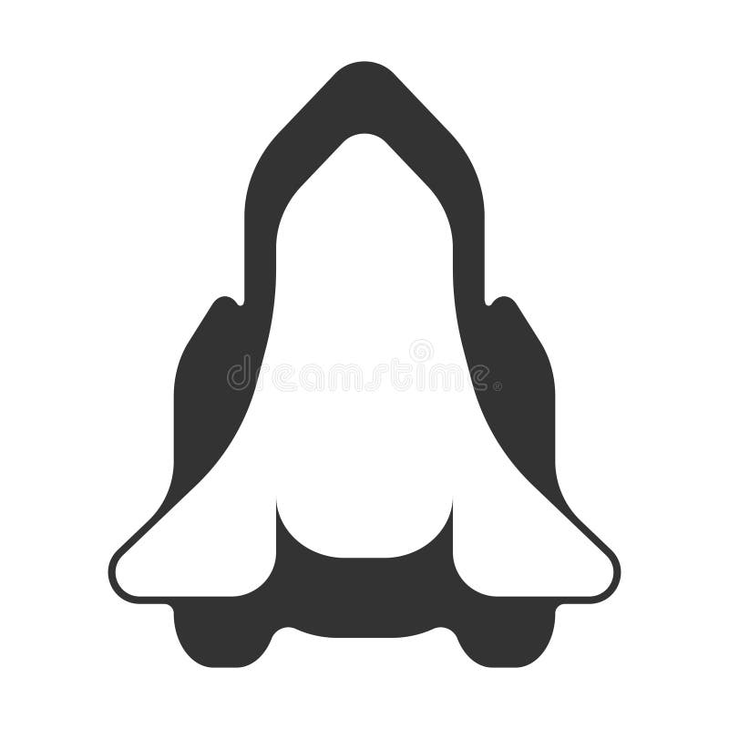 Space Shuttle Vector Icon. Rocket Logo. Space Flight Concept Icon ...