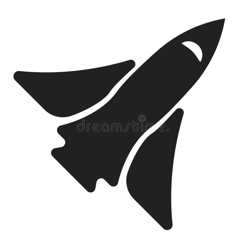 Space Shuttle Vector Icon. Rocket Logo. Space Flight Concept Icon ...