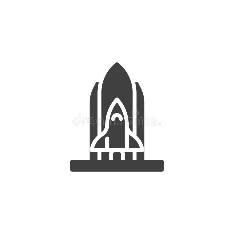 Space Shuttle Icon , Solid Logo Illustration, Pictogram is Stock ...