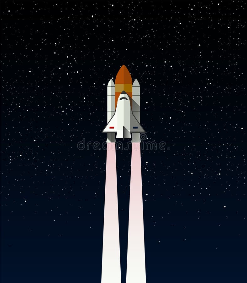 Space Shuttle stock illustration. Illustration of cosmos - 48936854