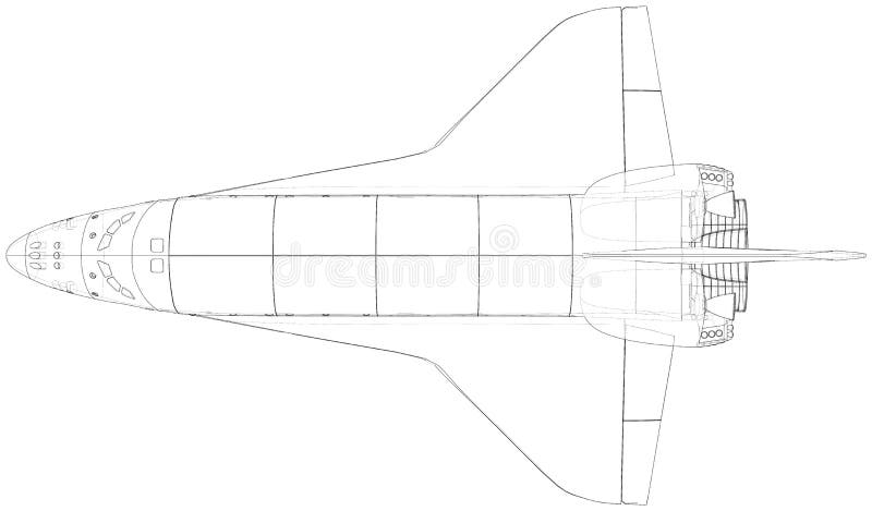 Space Shuttle. Vector Rendering of 3d Stock Vector - Illustration of ...