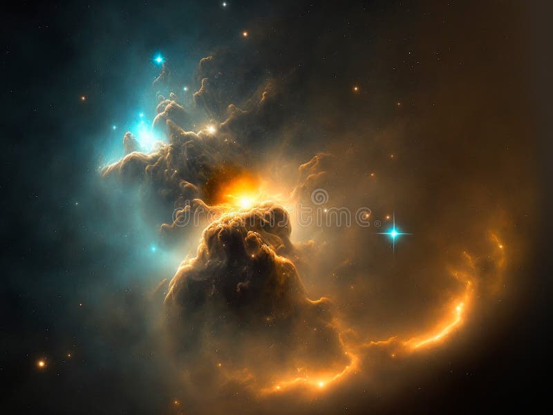 Space Sky Over the Mountains. Milky Way and Space Stock Illustration ...