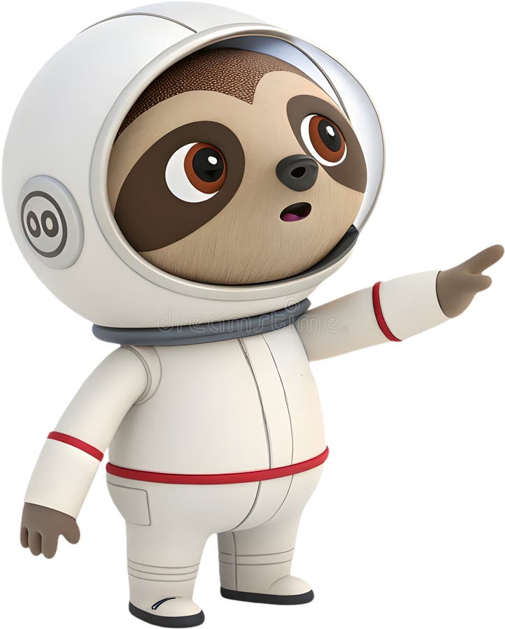 Space Sloths Floating Lazily through the Cosmos in Zero Gravity. Stock ...