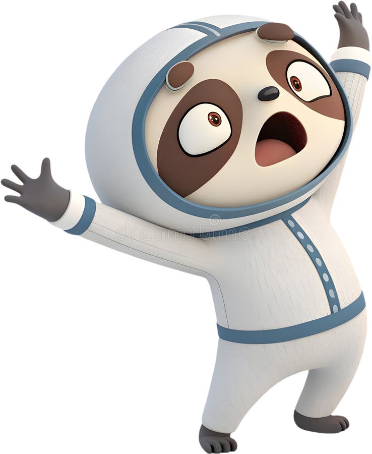 Space Sloths Floating Lazily through the Cosmos in Zero Gravity. Stock ...