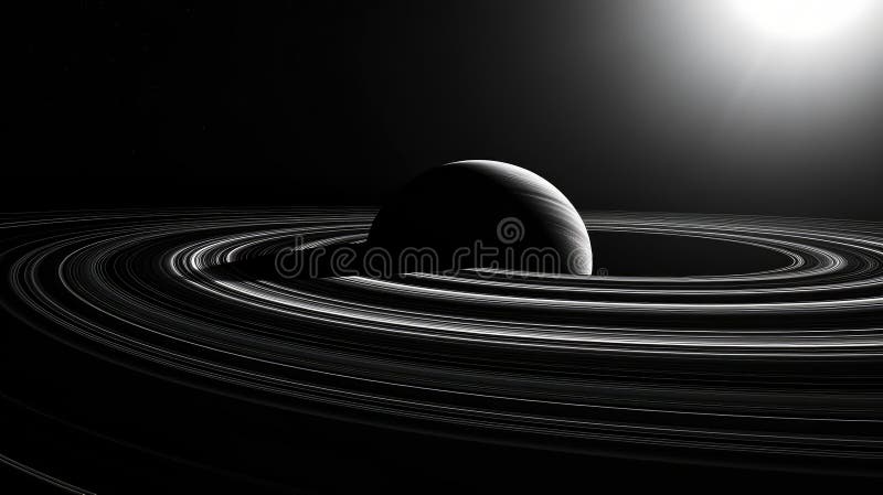 Space Solar System Black White Stock Image - Image of generated, cosmic ...