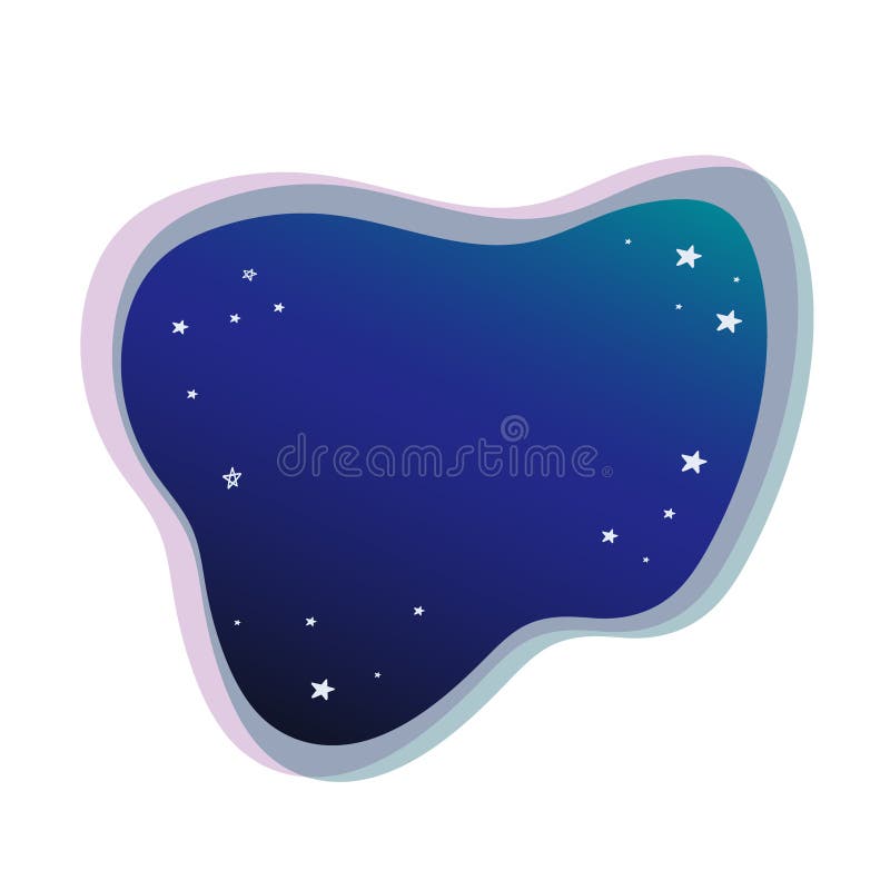 Space. Vector Color Illustration of Space with Planet and Rocket Stock ...