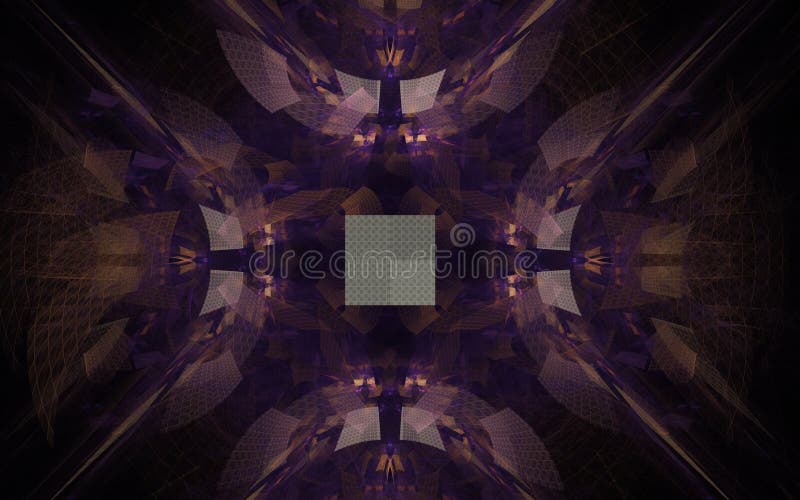 Space Stained Glass with Coordinate Grids Stock Illustration ...