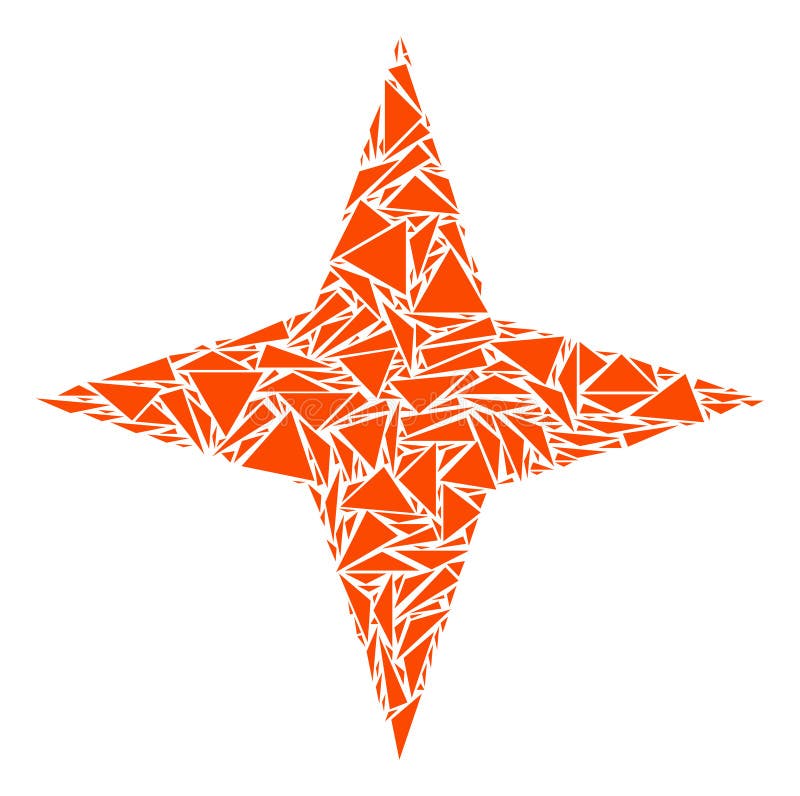 Space Star Mosaic of Triangles Stock Vector - Illustration of combined ...