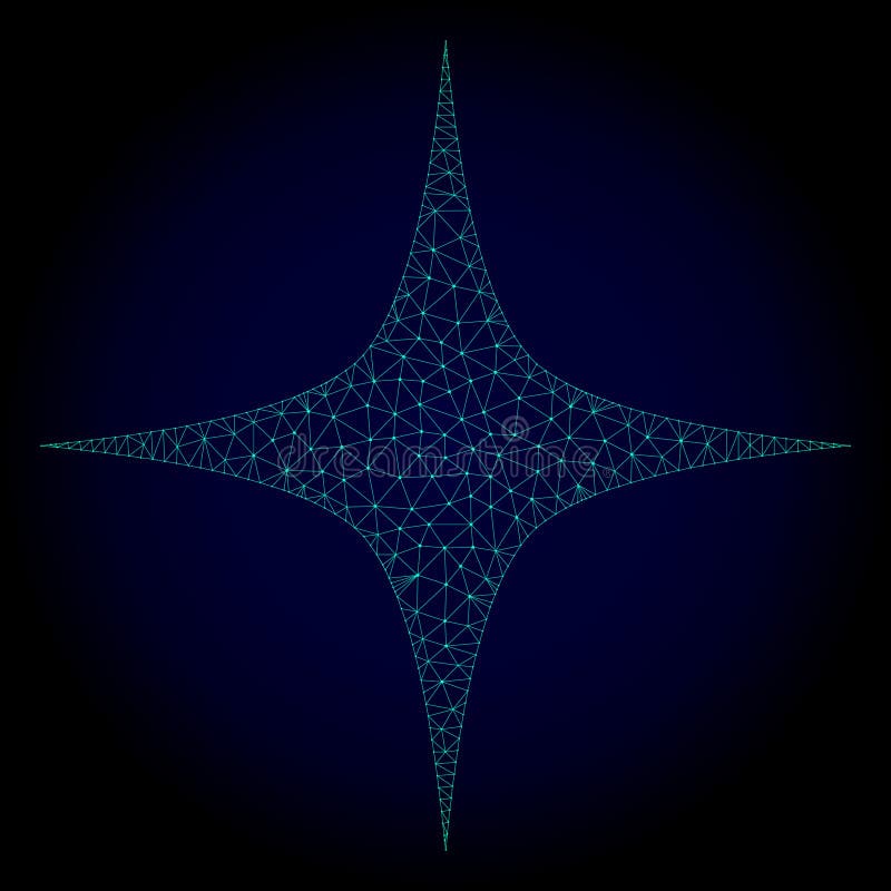 Space Star Polygonal Frame Vector Mesh Illustration Stock Vector ...