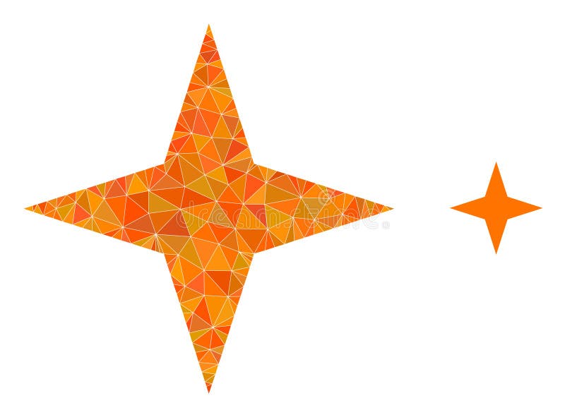 Space Star Triangle Lowpoly Flat Icon Stock Vector - Illustration of ...