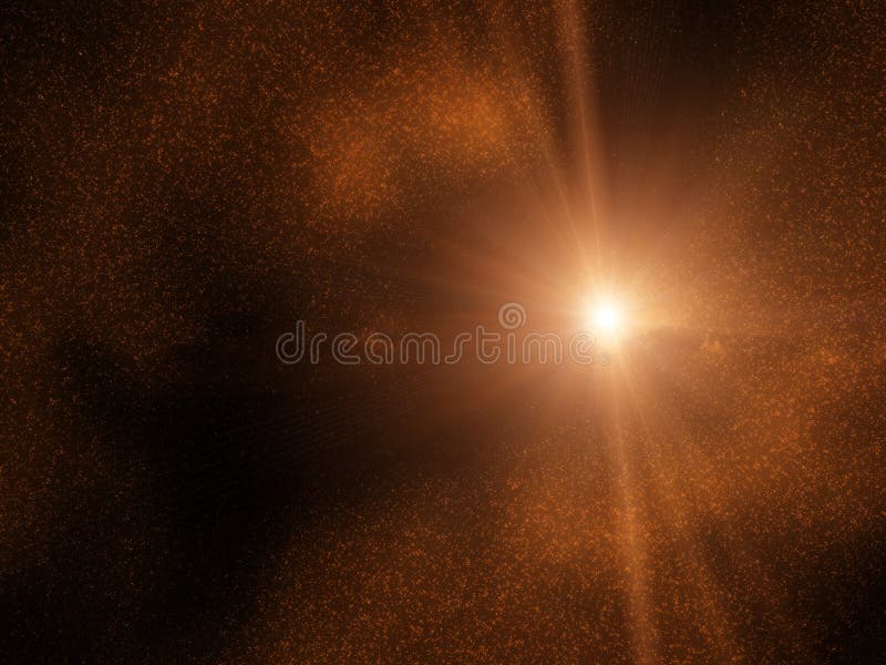 Space - starfield - sun stock illustration. Illustration of render ...