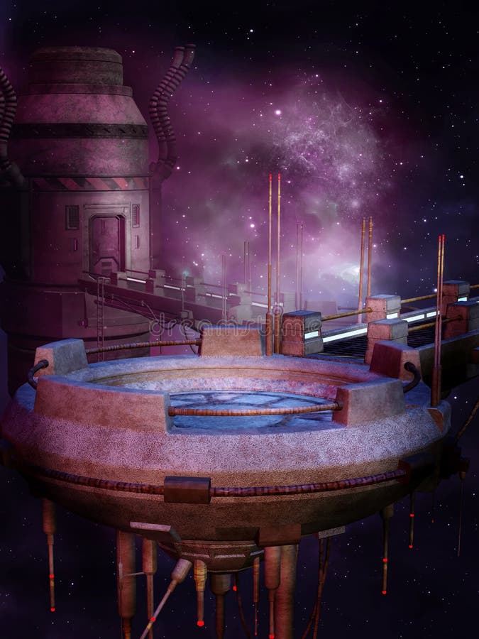 Space station stock illustration. Illustration of engineering - 35602065