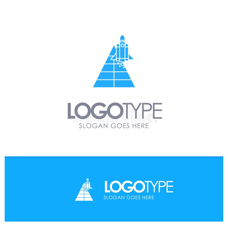 Space, Station, Aircraft, Spacecraft, Launch Blue Solid Logo with Place ...
