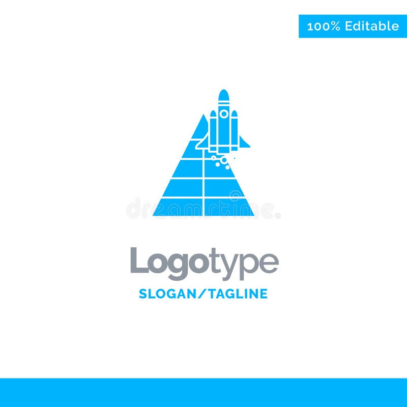 Space, Station, Aircraft, Spacecraft, Launch Blue Solid Logo Template ...
