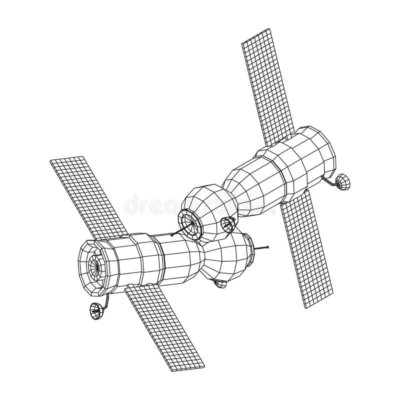 Satellite Wireframe Stock Illustrations – 2,361 Satellite Wireframe ...