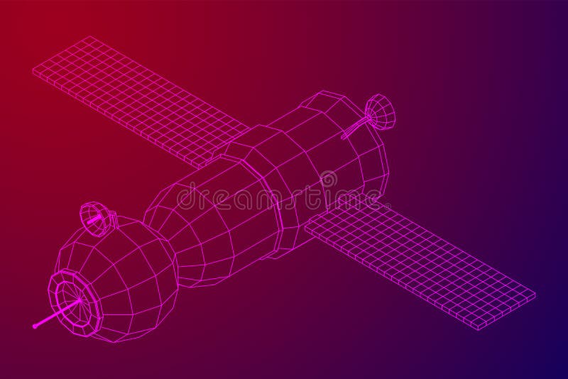 Space Station Communications Satellite Stock Vector - Illustration of ...