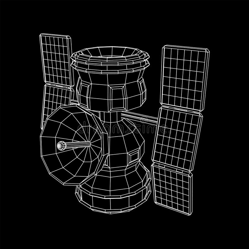 Space Station Communications Satellite Stock Vector - Illustration of ...