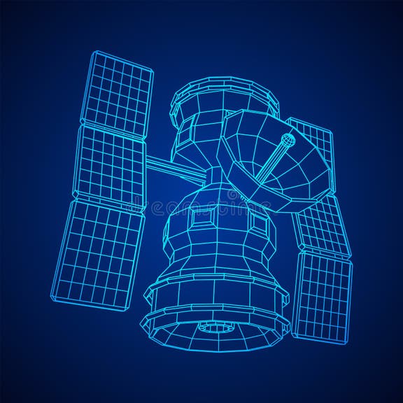 Space Station Communications Satellite Stock Vector - Illustration of ...