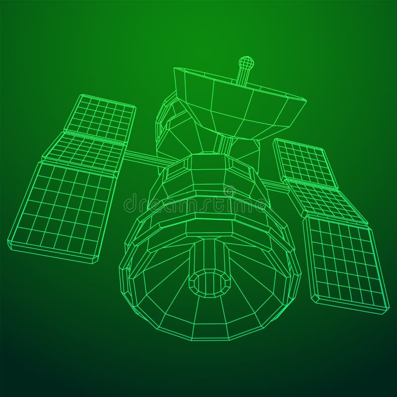 Space Station Communications Satellite Stock Vector - Illustration of ...