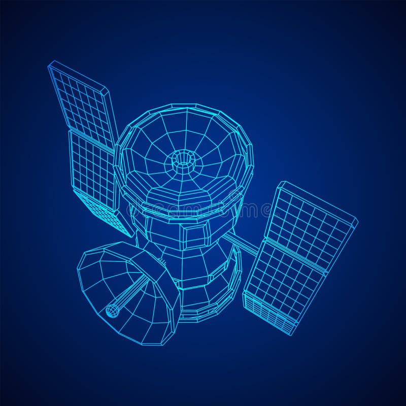 Space Station Communications Satellite Stock Vector - Illustration of ...