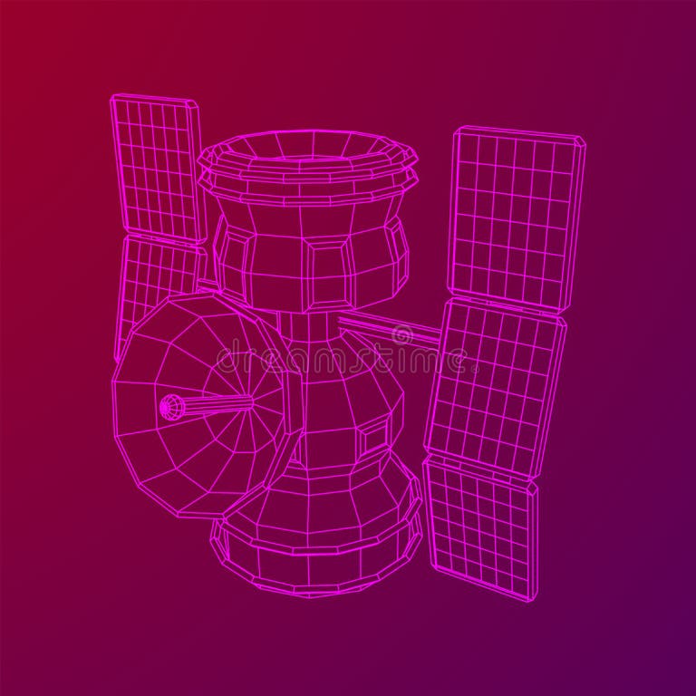 Space Station Communications Satellite Stock Vector - Illustration of ...