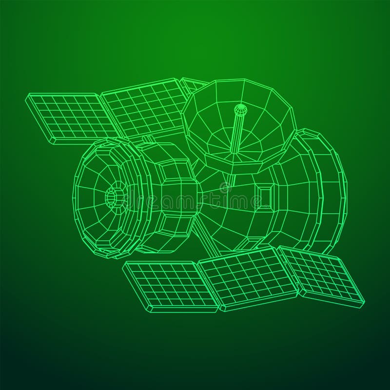 Space Station Communications Satellite Stock Vector - Illustration of ...