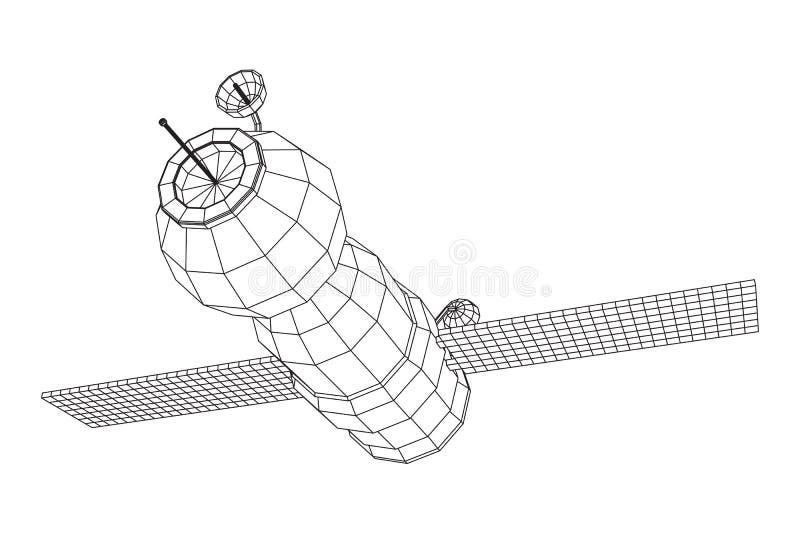 Space Station Communications Satellite Stock Vector - Illustration of ...