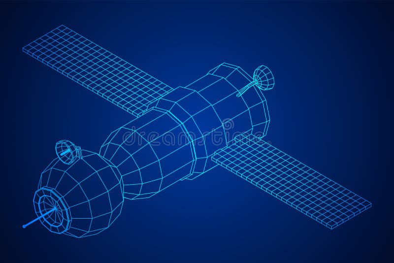 Space Station Communications Satellite Stock Vector - Illustration of ...