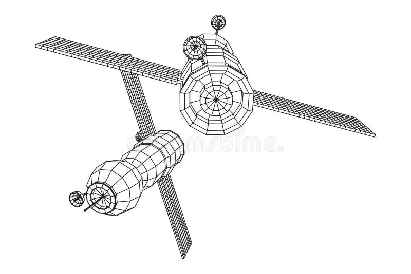 Space Station Communications Satellite Stock Illustration ...